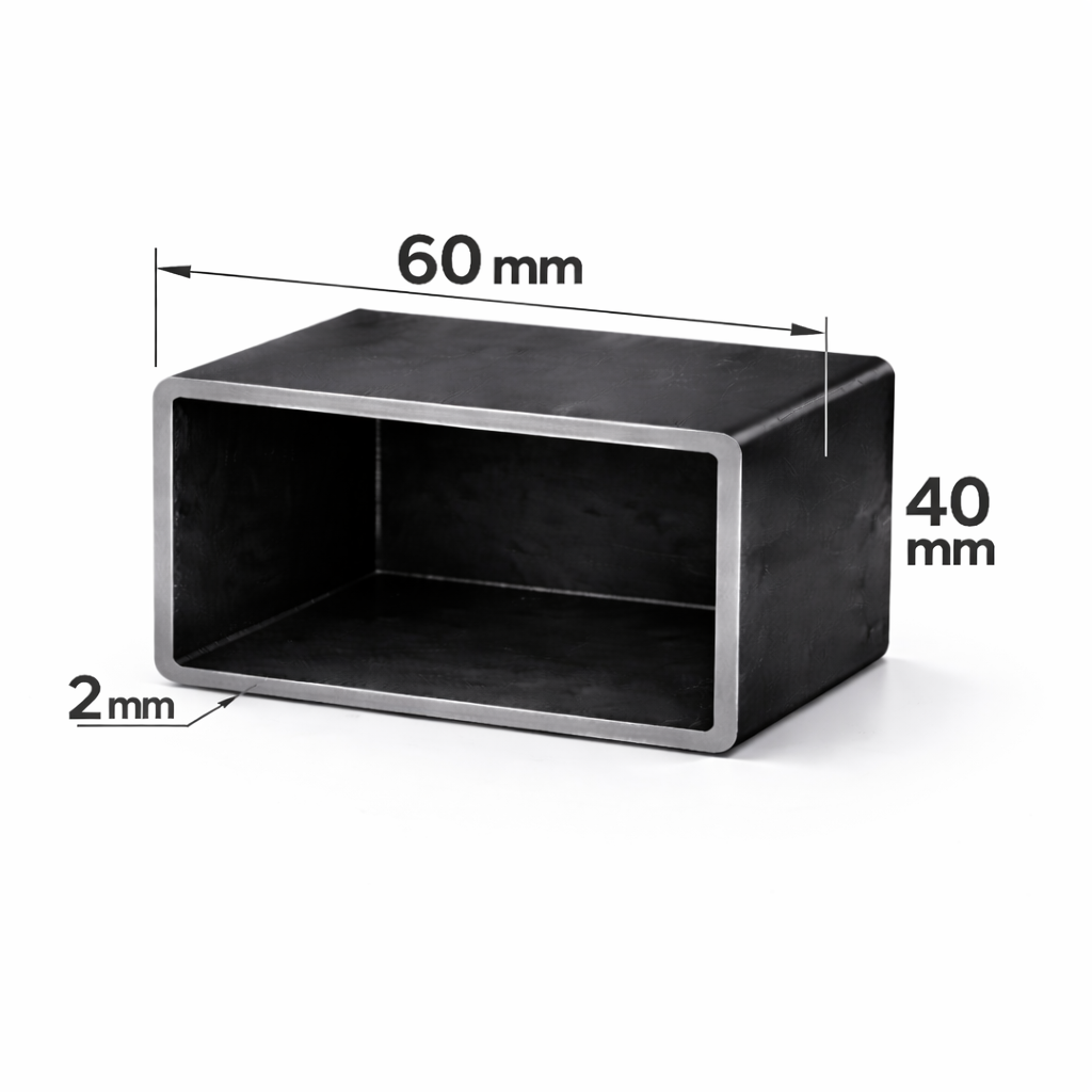 Țeavă rectangulară 60x40x2 – VidiProdServ